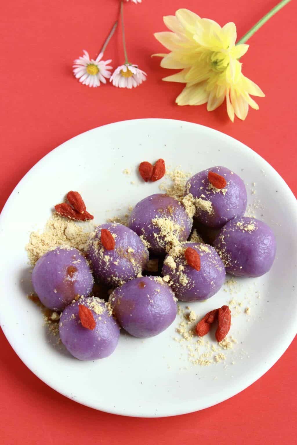 Purple Sweet Potato Mochi (Vegan + GF) - Rhian's Recipes