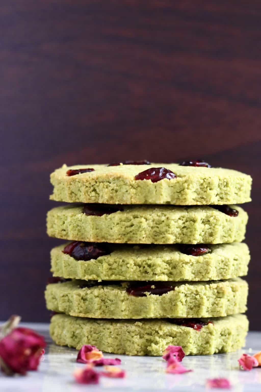 Vegan Matcha Shortbread Cookies (Gluten-Free) - Rhian's Recipes