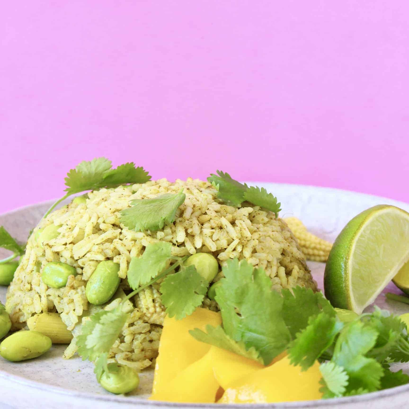 Thai Green Curry Rice (Vegan + GF) - Rhian's Recipes
