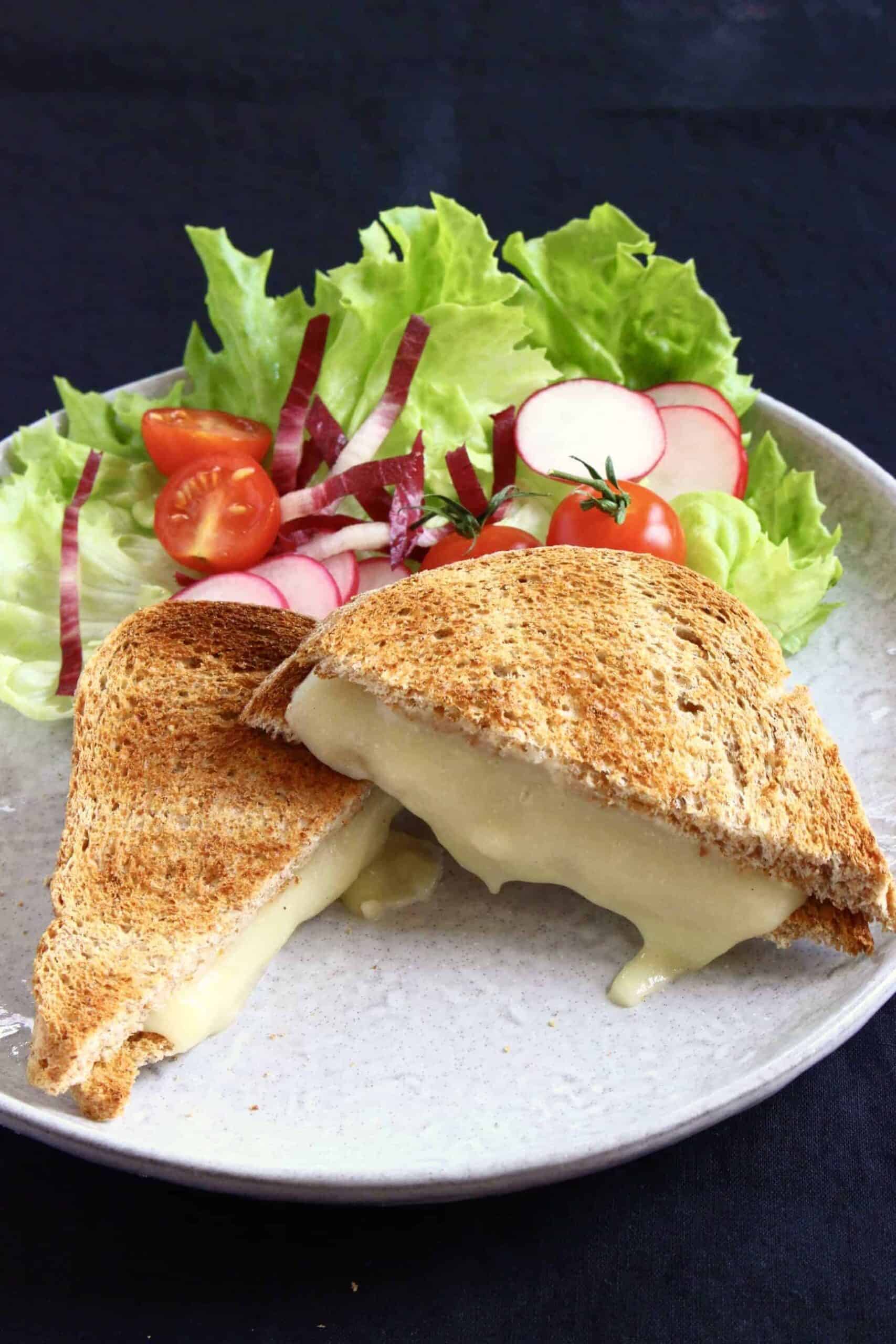 Vegan Stretchy Melty Grilled Cheese (GF) - Rhian's Recipes