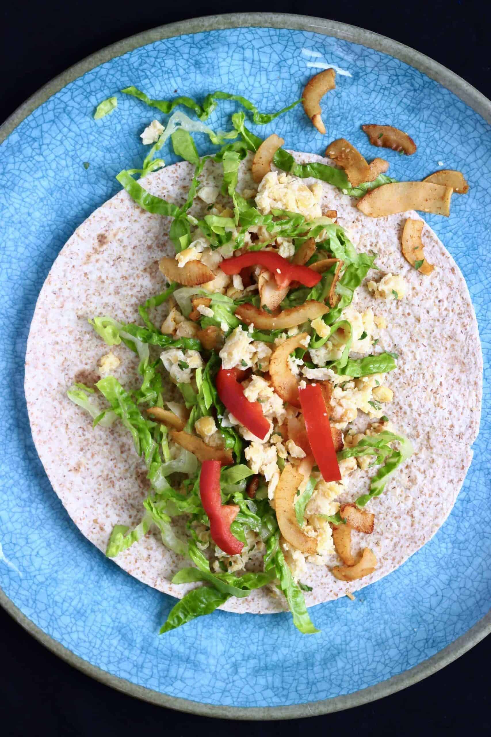 Vegan Chickpea Caesar Salad Wraps (GF) - Rhian's Recipes