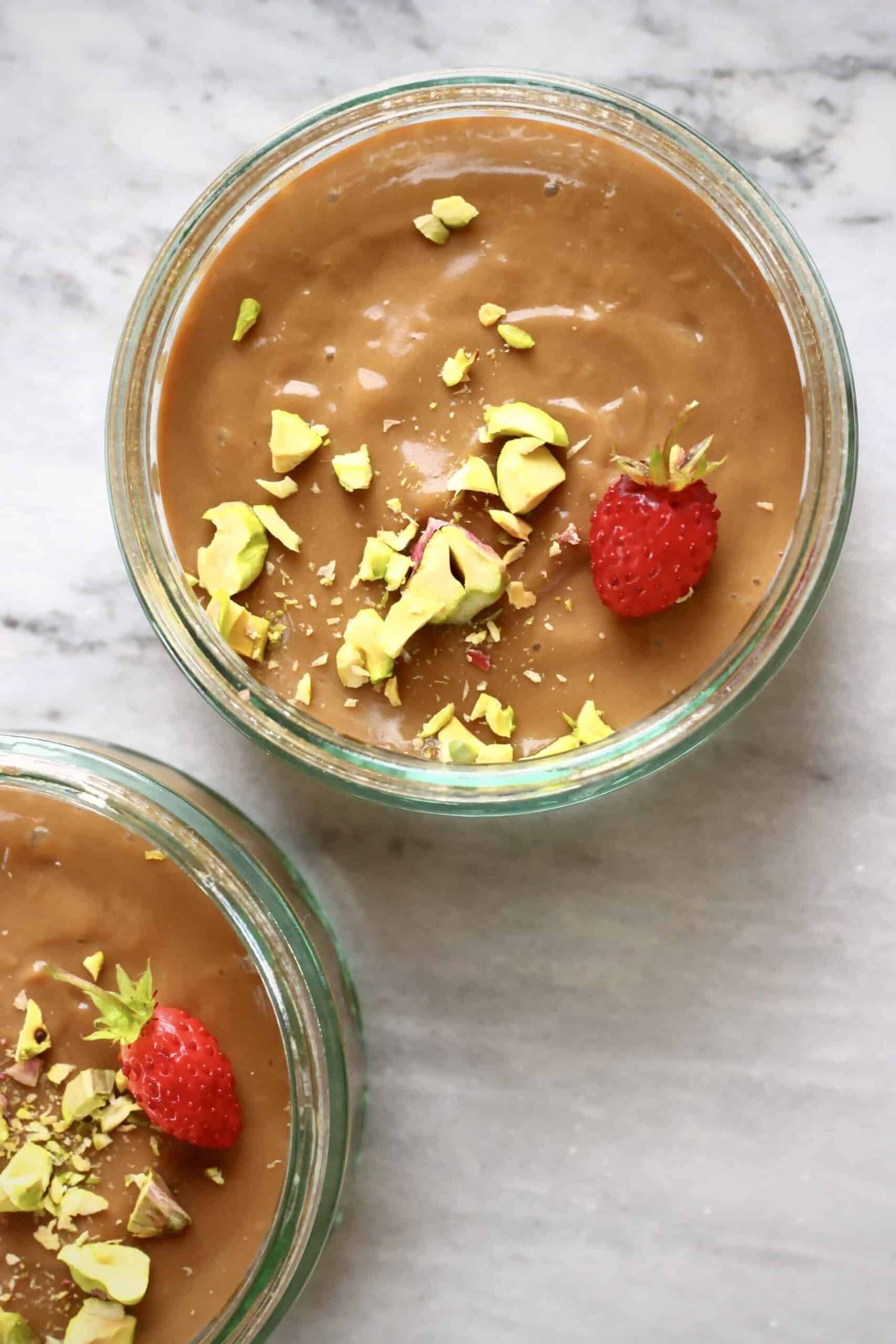 Vegan Coffee Pudding Pots (GF) - Rhian's Recipes