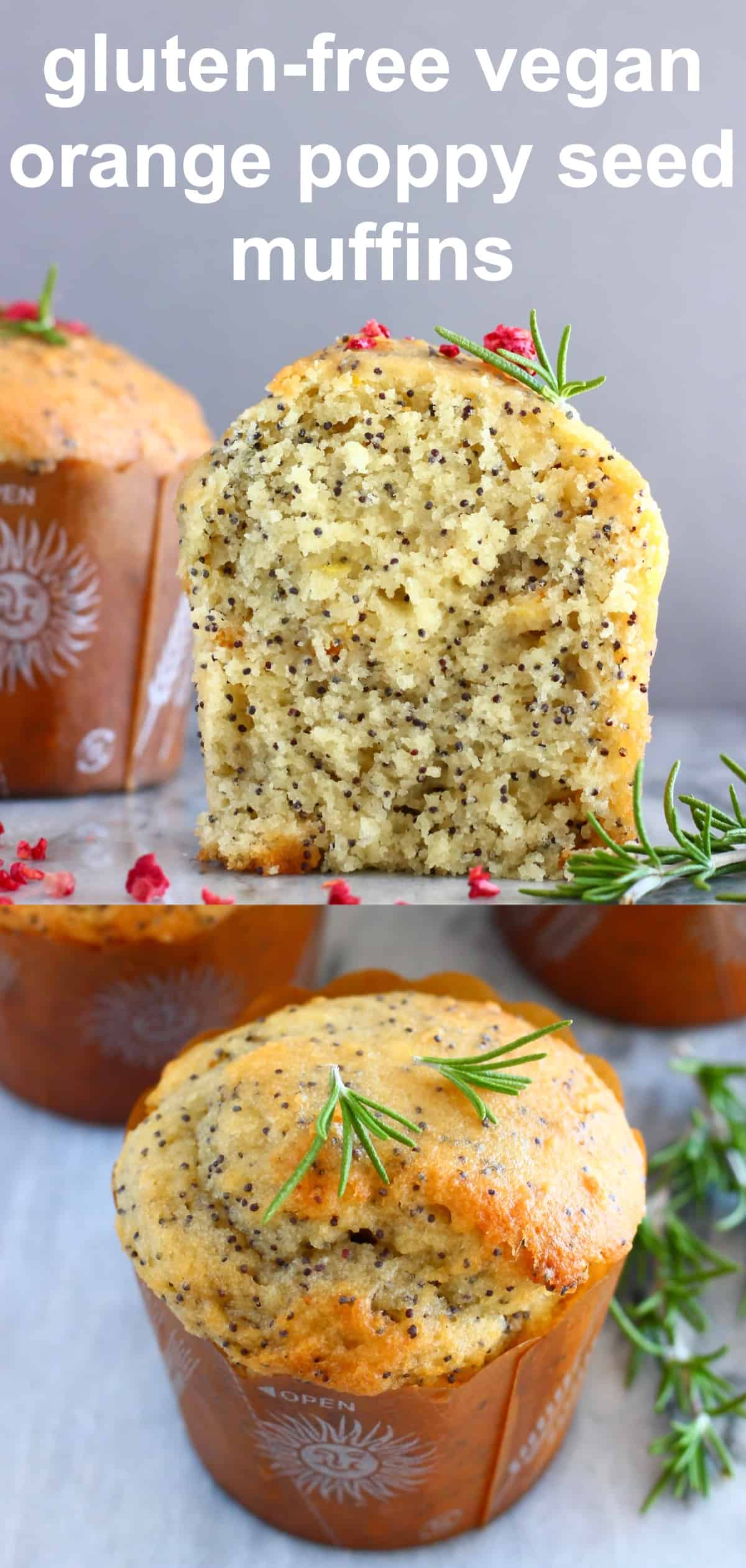 Gluten-Free Vegan Orange Poppy Seed Muffins - Rhian's Recipes