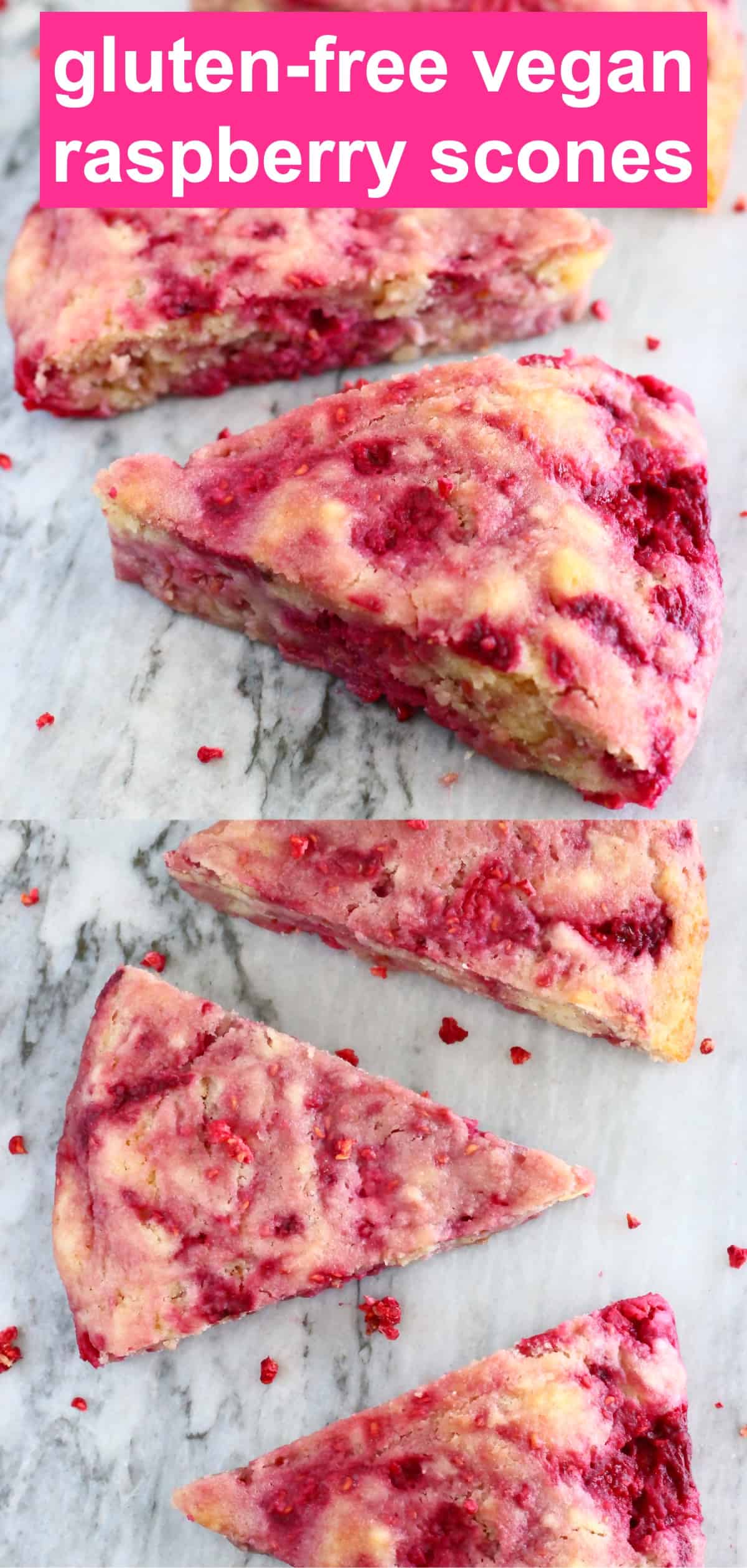 Gluten-Free Vegan Raspberry Scones - Rhian's Recipes