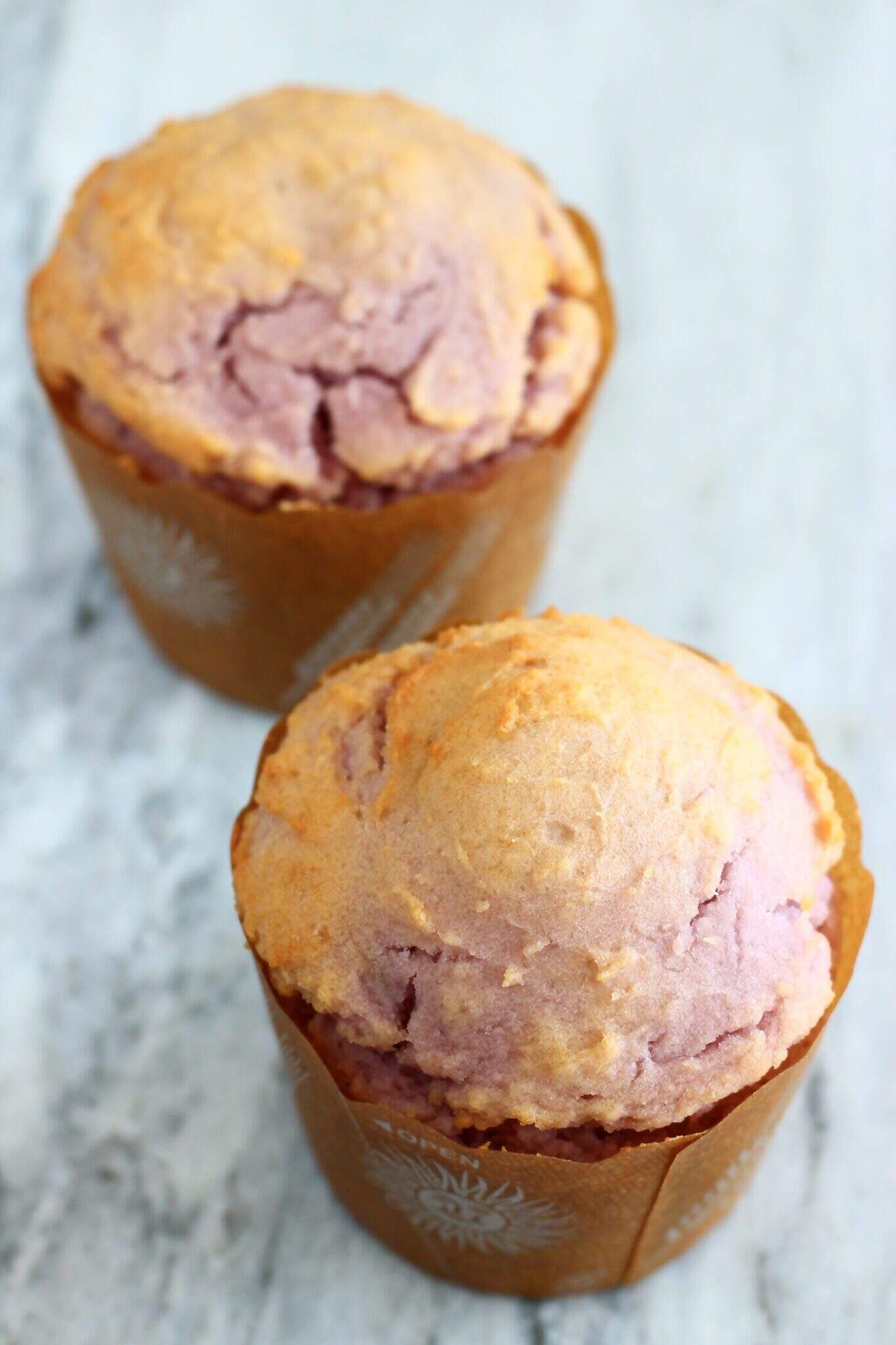 Gluten-Free Vegan Purple Sweet Potato Ube Muffins - Rhian's Recipes