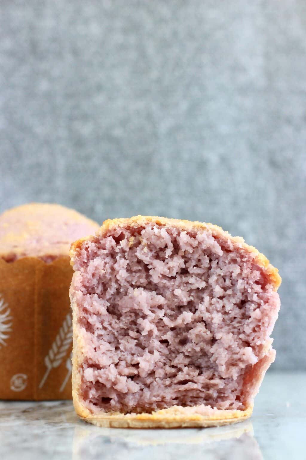 Gluten-Free Vegan Purple Sweet Potato Ube Muffins - Rhian's Recipes