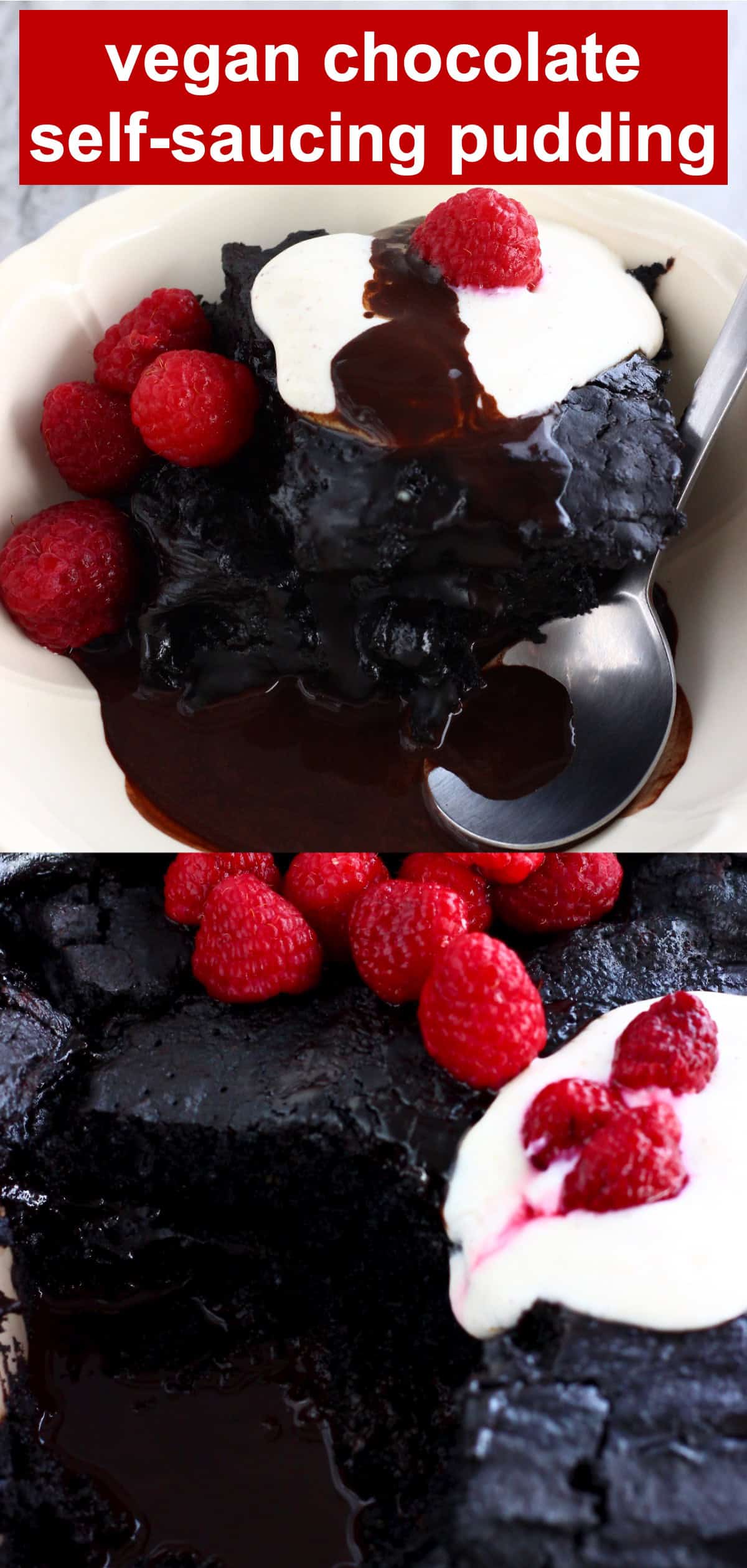 Vegan Chocolate Self-Saucing Pudding (Gluten-Free) - Rhian's Recipes